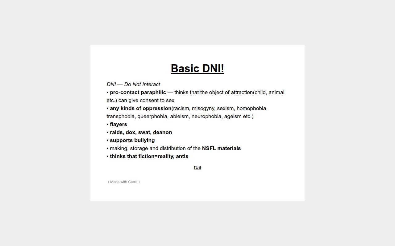 Basic DNI